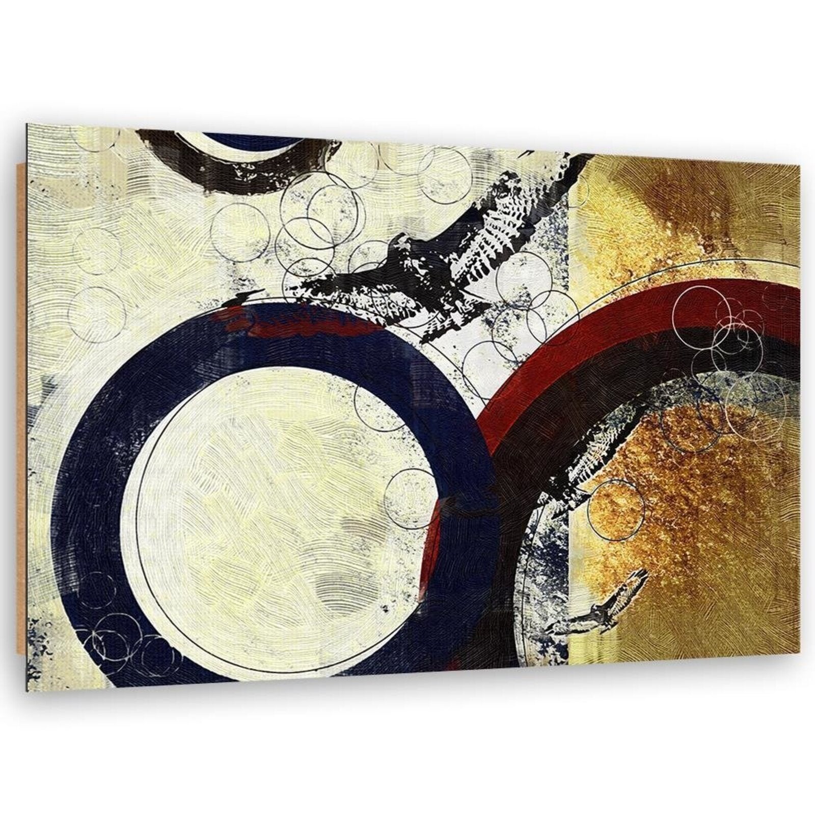Tableau bois abstraction marron - 90 x 60 cm | Leroy Merlin
