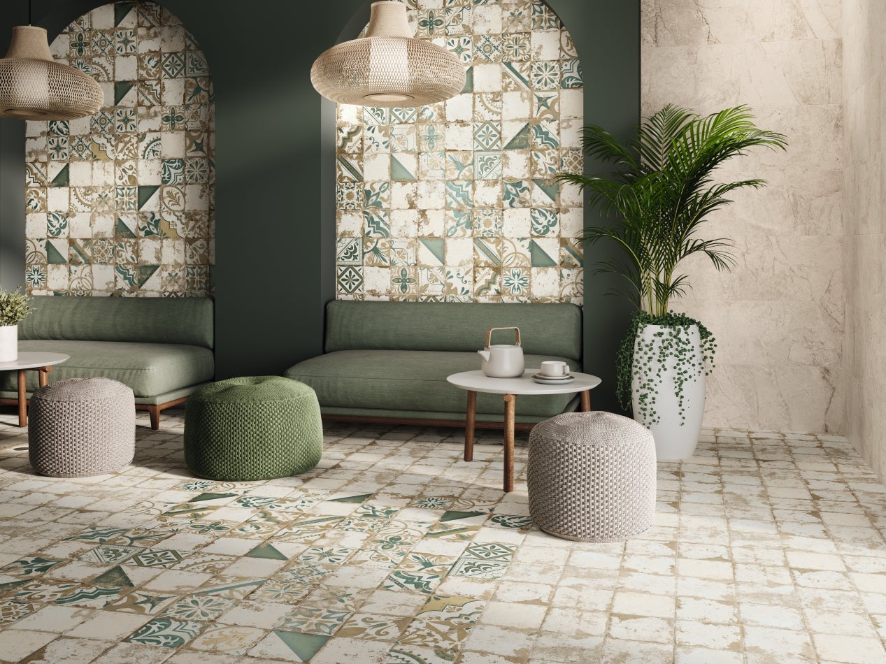 Azulejo cerámico porcelánico MEMORY VERDE 58X58cm - revestimiento ...