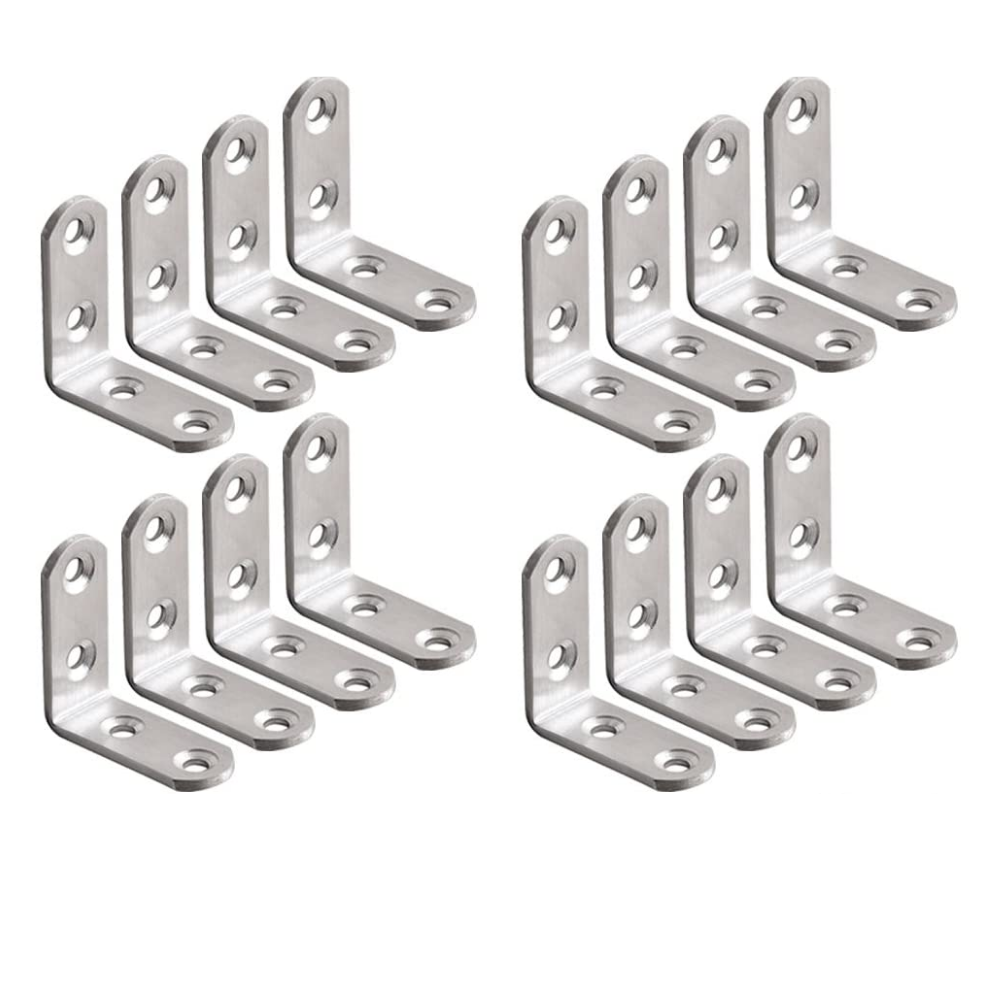 100x Plaque d'angle en acier galvanisé 50x50mm - Support de plaque d ...