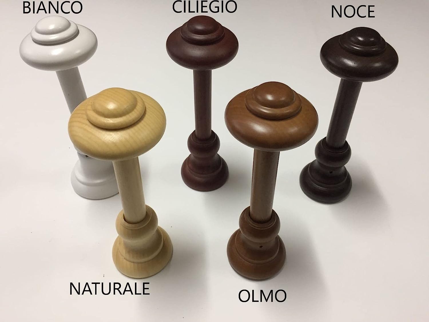 Porte-rideaux muraux couleur naturelle, 24 cm, base en bois massif et ...