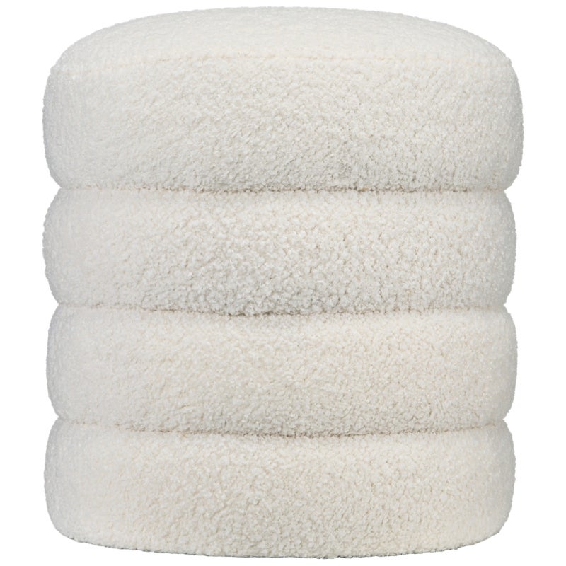 Tabouret rond rembourré avec coussin,repose-pieds pour salon et chambre ...