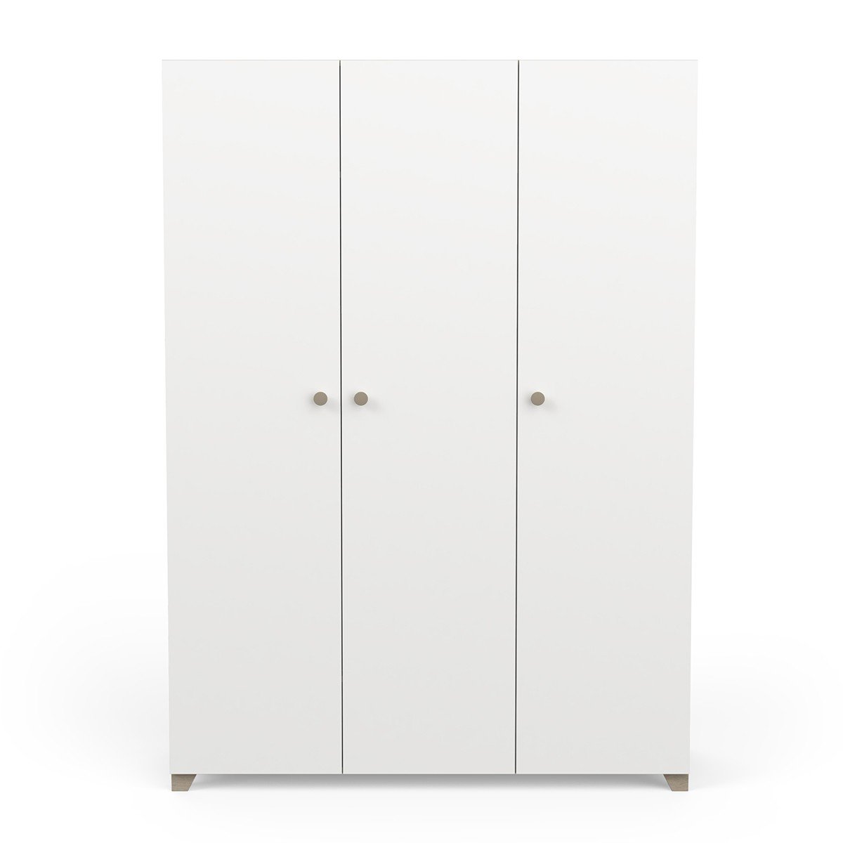 Armoire 3 portes et penderie + lingère décor chêne kronberg et blanc ...