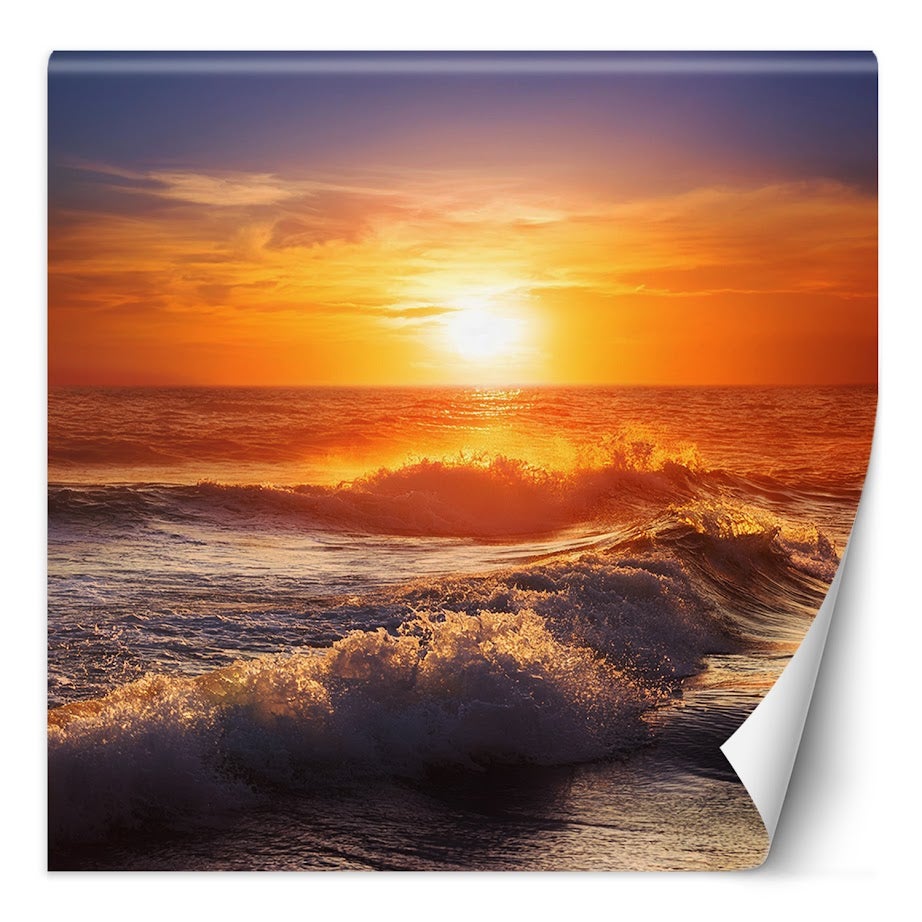 Fototapeta, Morze Fala Zachód Słońca 150x150 - Leroy Merlin