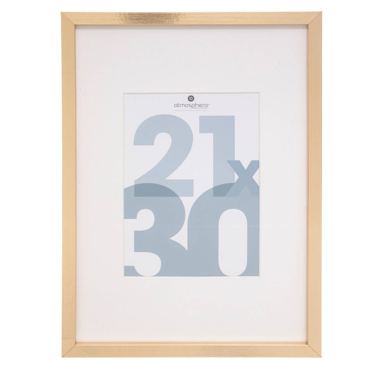 Cadre photo "Manu" - doré - bois 21x30 cm - Atmosphera créateur d'intérieur | Leroy Merlin