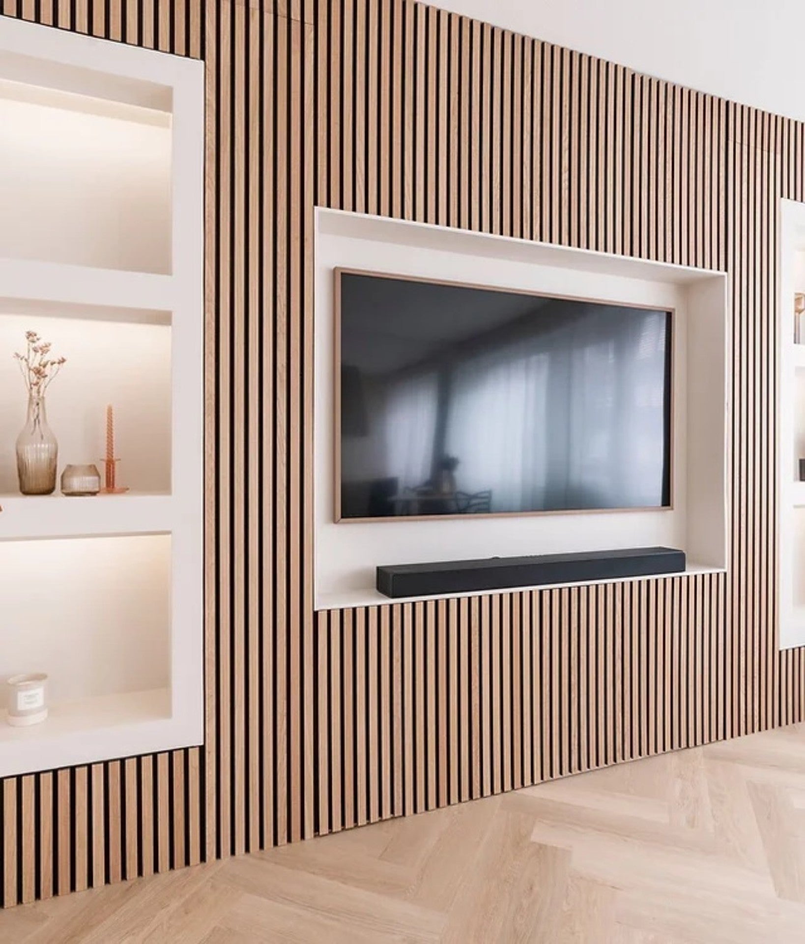 Panel akustyczny z litego drewna dębowego 400x2340 mm, niefazowany (0 ...