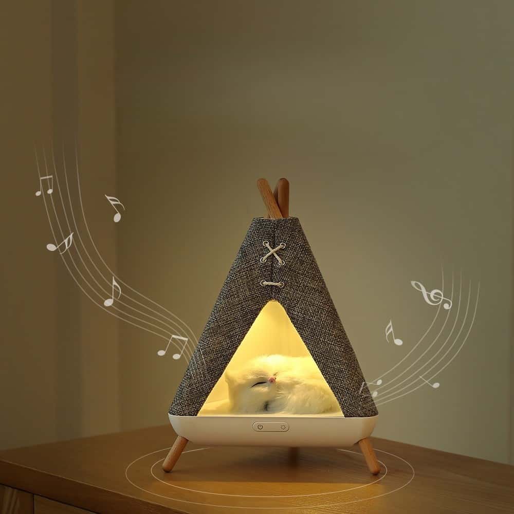Lampe tente chaton, veilleuse mignonne, décoration de chambre d'enfant ...