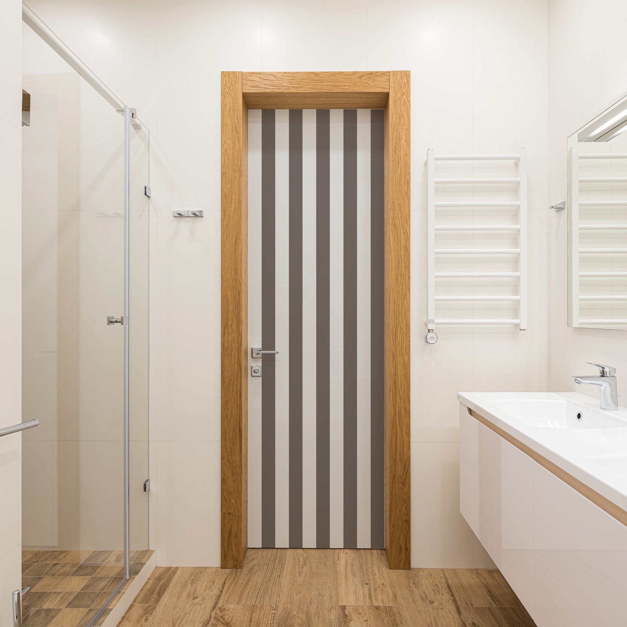 Adesivo per porta, strisce tortora, trendy, 204 cm x 73 cm | Leroy Merlin