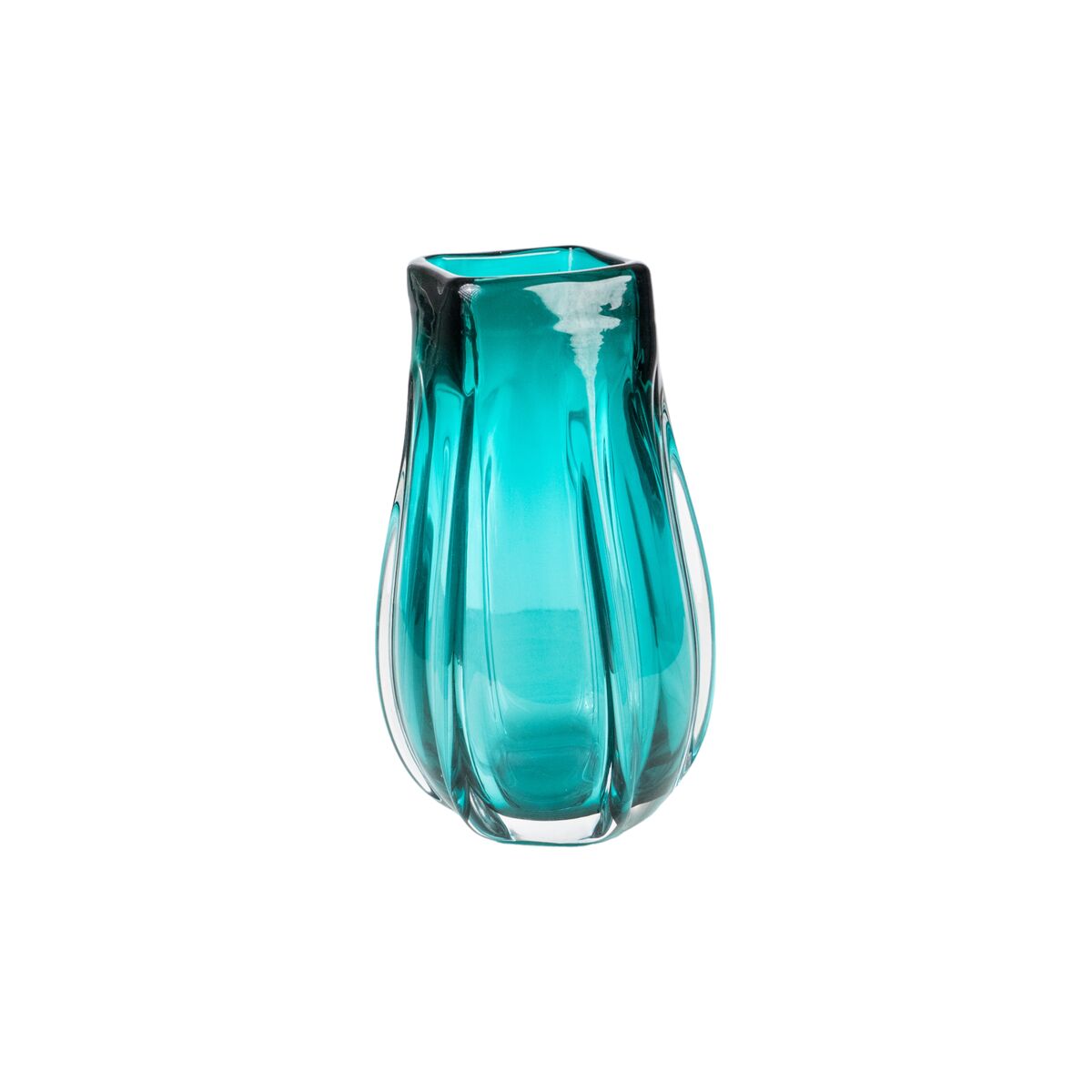 Florero Romimex Turquesa Vidrio 18 x 31 x 18 cm | Leroy Merlin