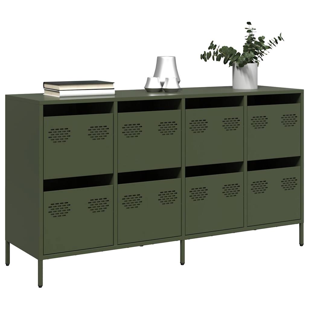 Buffet vert olive 135x39x73,5 acier laminé à froid | Leroy Merlin
