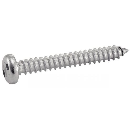 Vis à tôle tête cylindrique 2 trous inviolable A2 DIN 7981 4.2X25 boîte ...