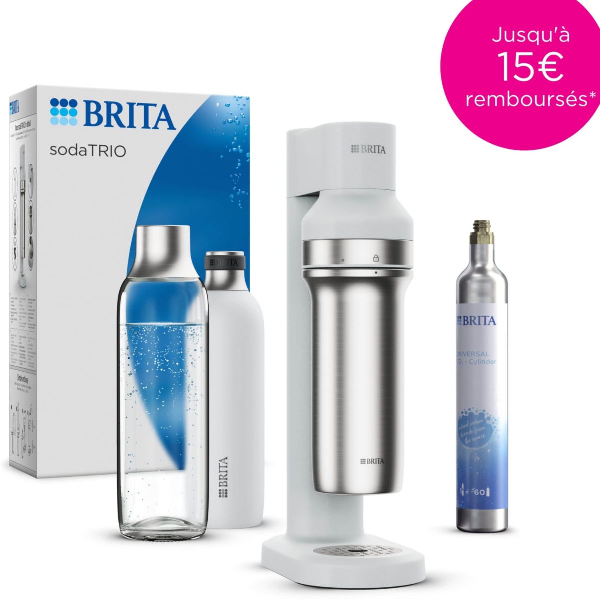 Machine à soda BRITA sodatrio blanche | Leroy Merlin