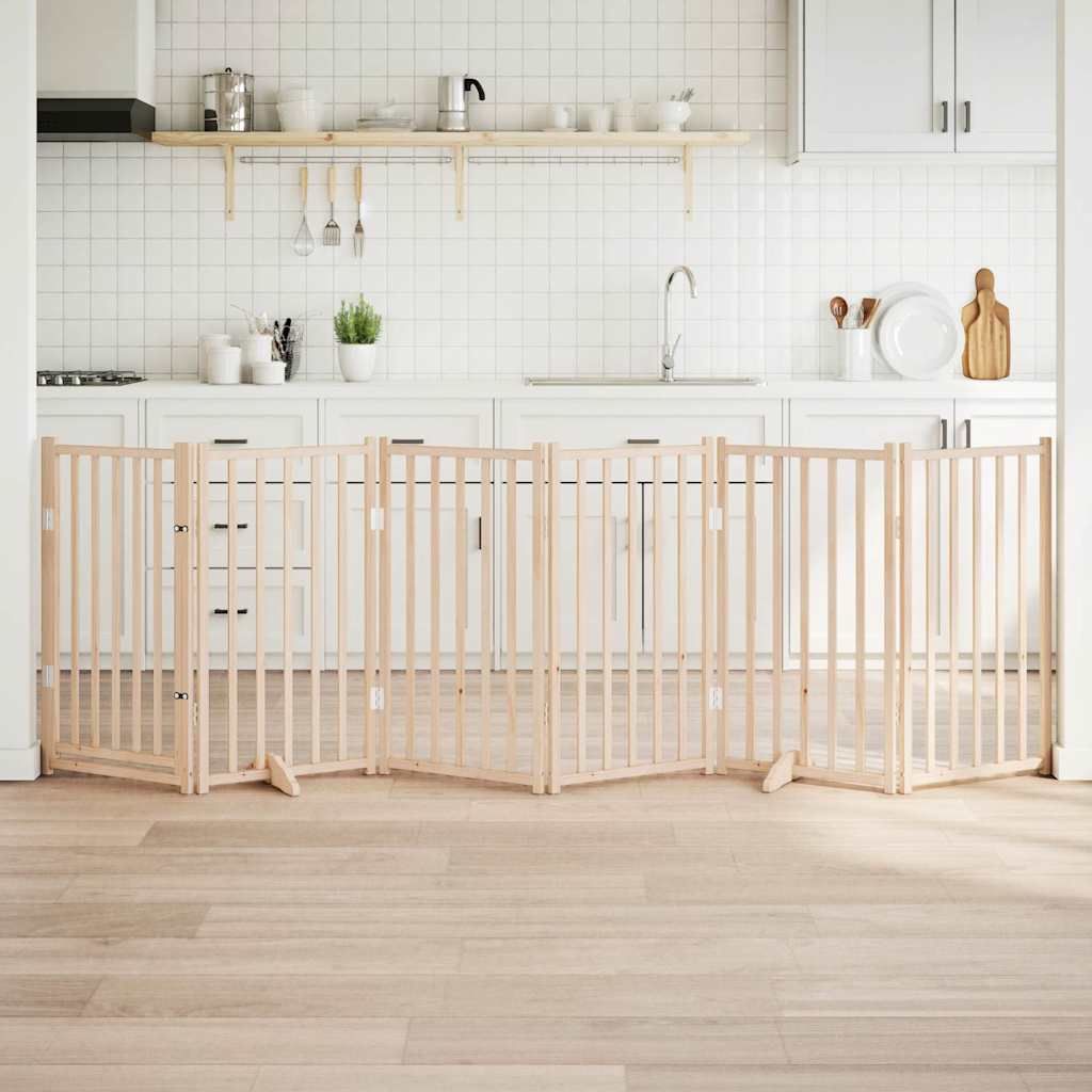 Puerta para perros con puerta plegable de 6 paneles, 300 cm, madera ...