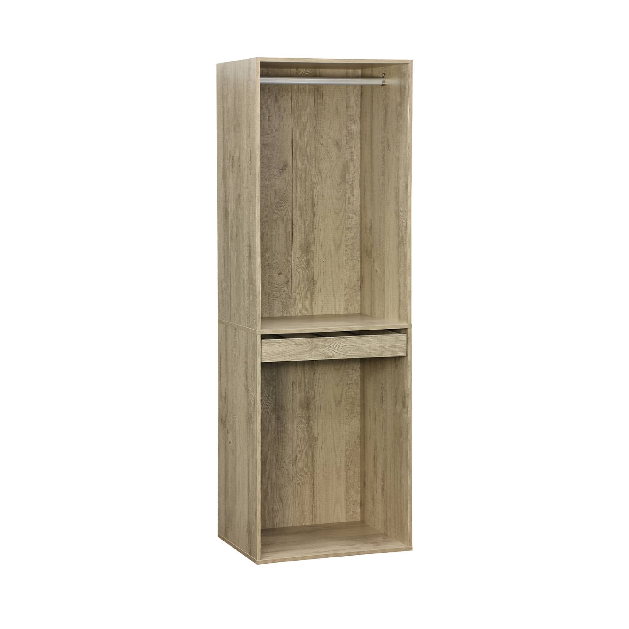 Module dressing avec penderie et porte-pantalons. naturel. panneaux ...