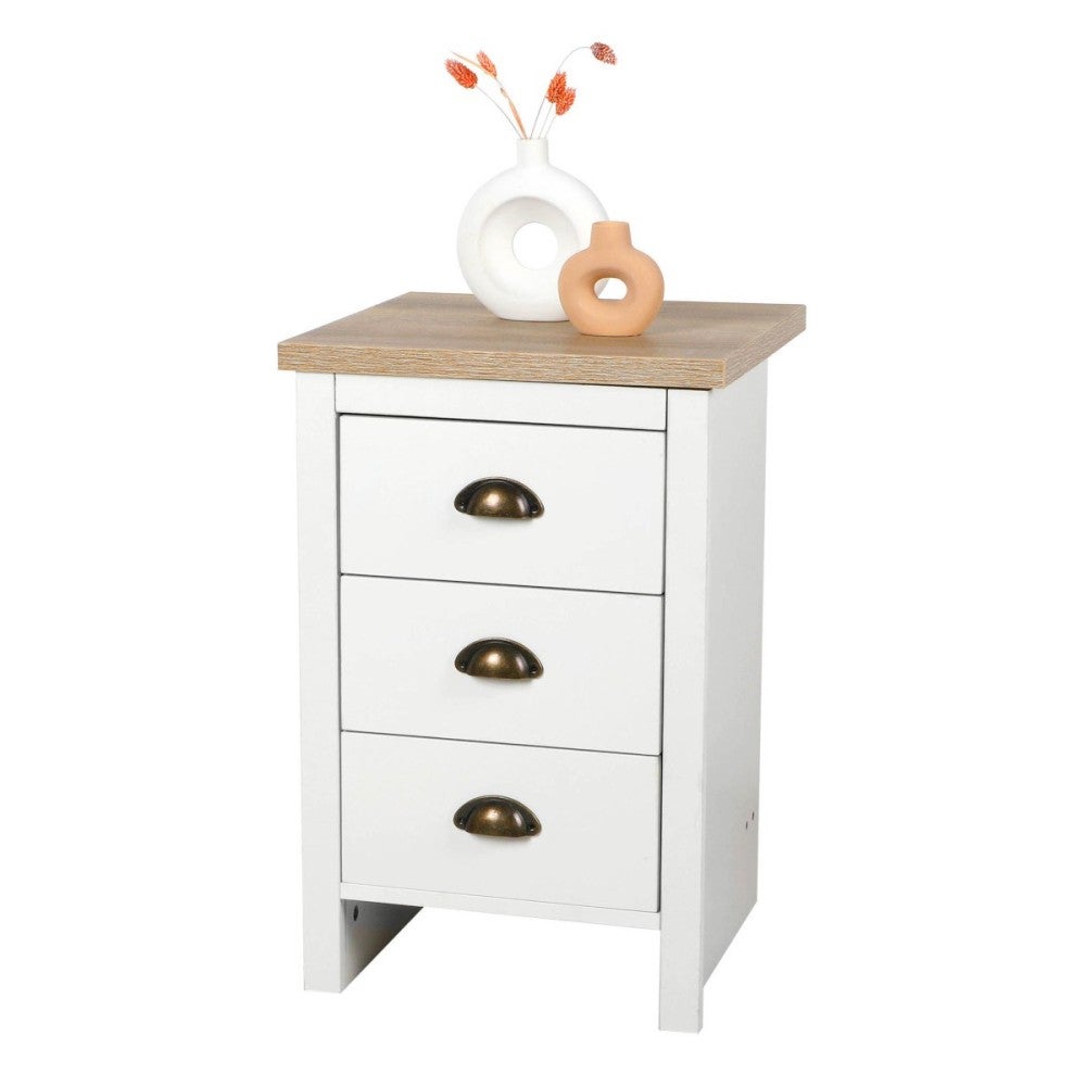 Table de chevet avec 3 tiroirs VIRGINIA | Leroy Merlin