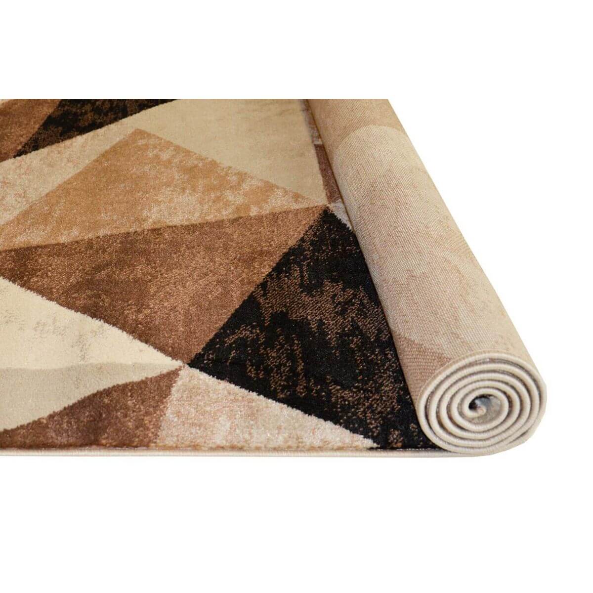 Tapis géométrique scandinave en polypropylène Beige 120x170 TIVOLI ...