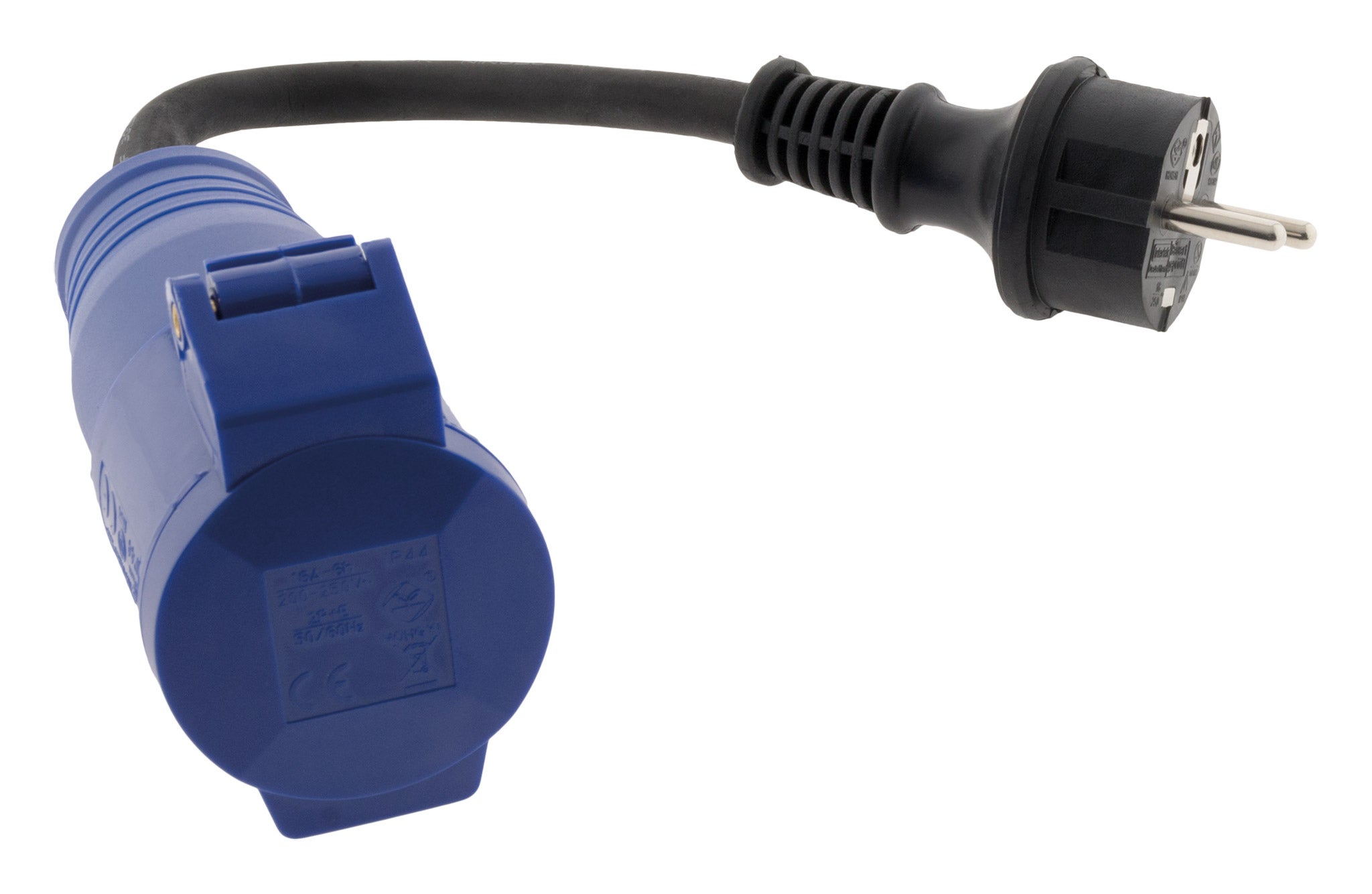 Adaptateur femelle CEE17 en mâle 16A 2P+T - Bleu - Zenitech | Bricoman