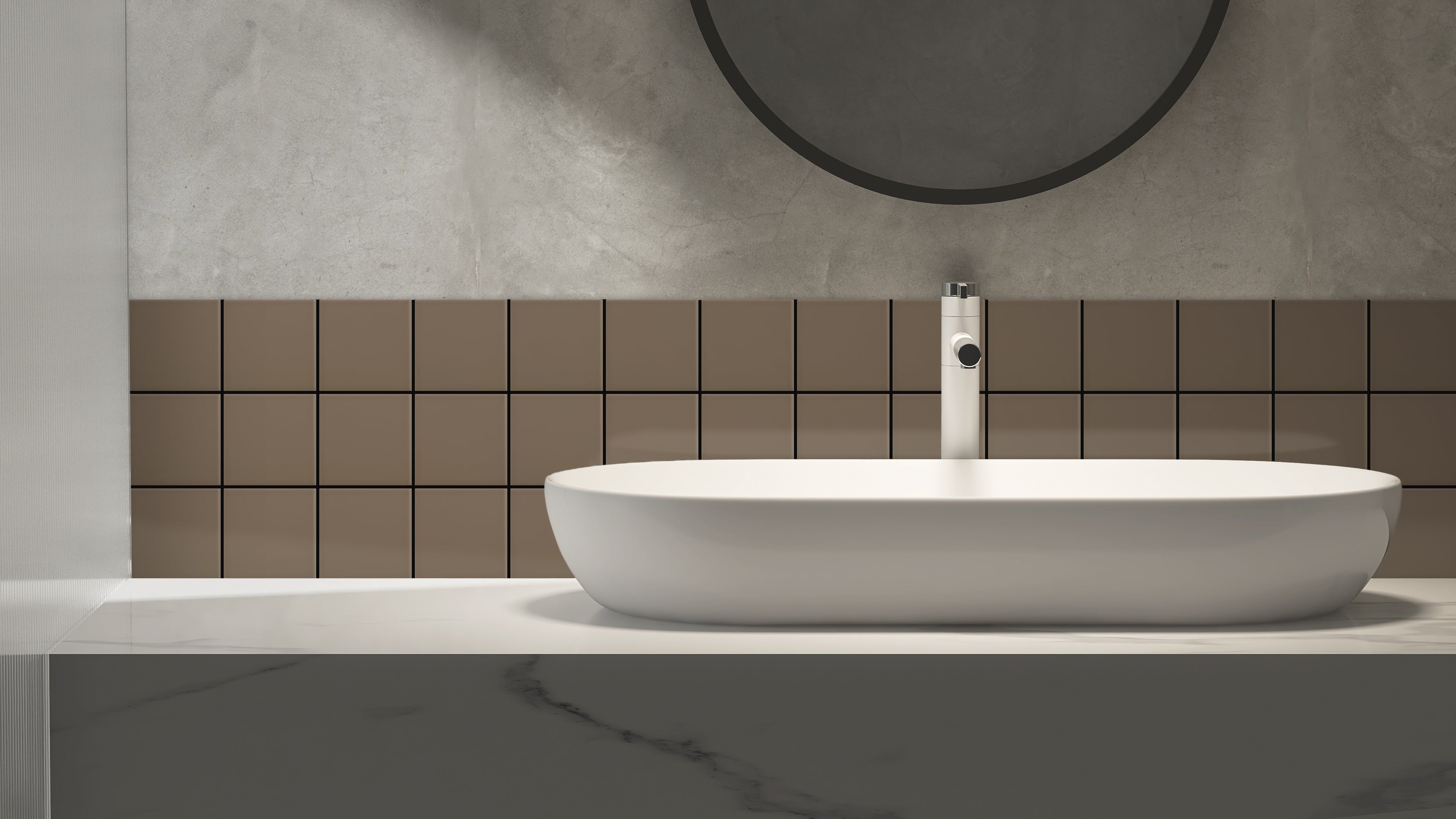 Azulejo de pared 10x10 cm acabado liso color Marron Piedra mate (1m2 ...