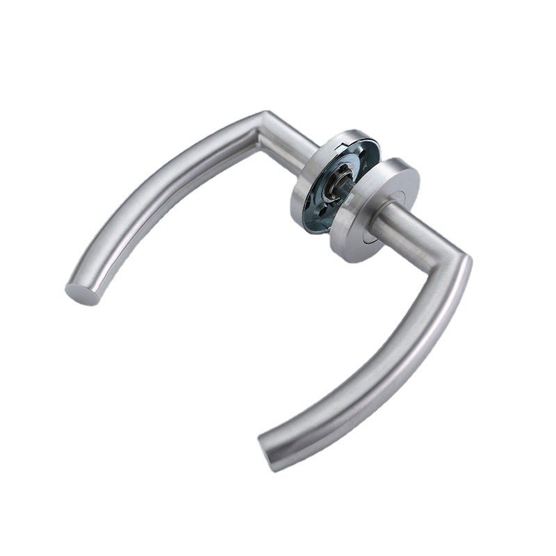 (58x72mm) Manilla de puerta sobre roseta de acero inoxidable mate ...