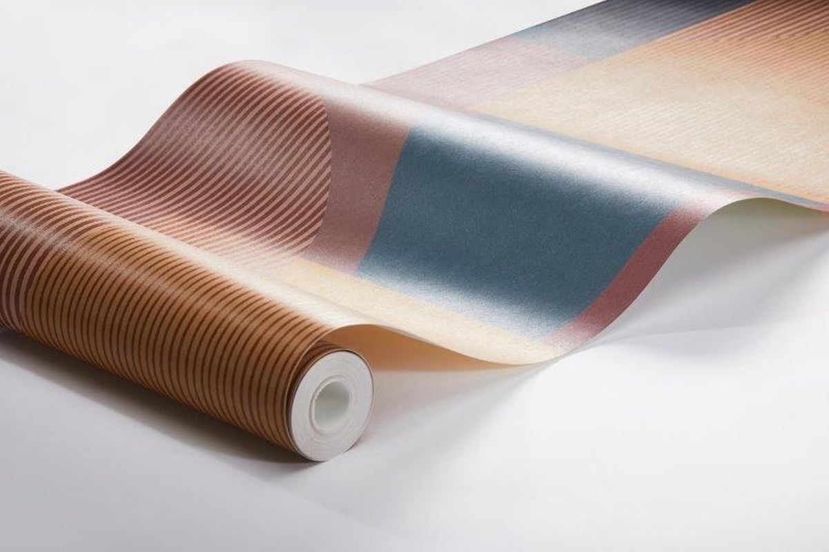 Papier peint panoramique géométrique terracotta - 180 cm x 2.65 m ...