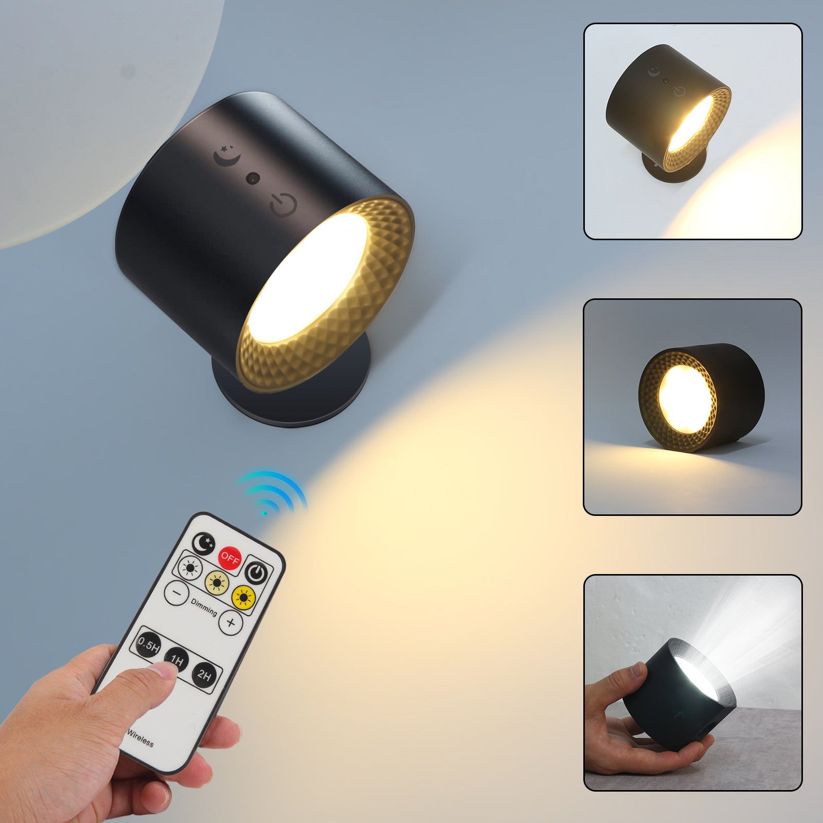 Veilleuse, applique murale tactile LED, 3 niveaux de luminosité, 3 ...