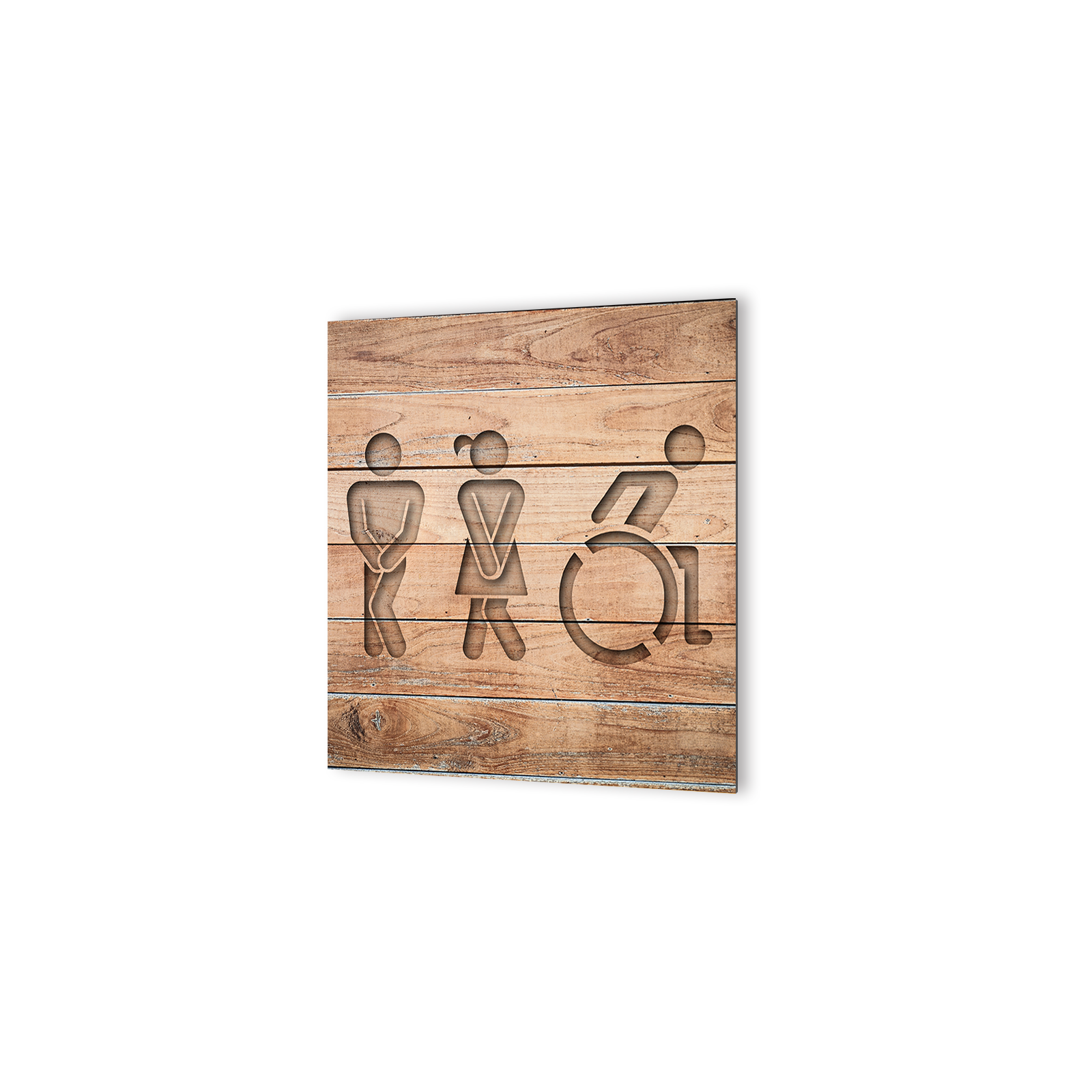 Panneau pictogramme de signalisation fun · Toilettes Trio H/F PMR ...