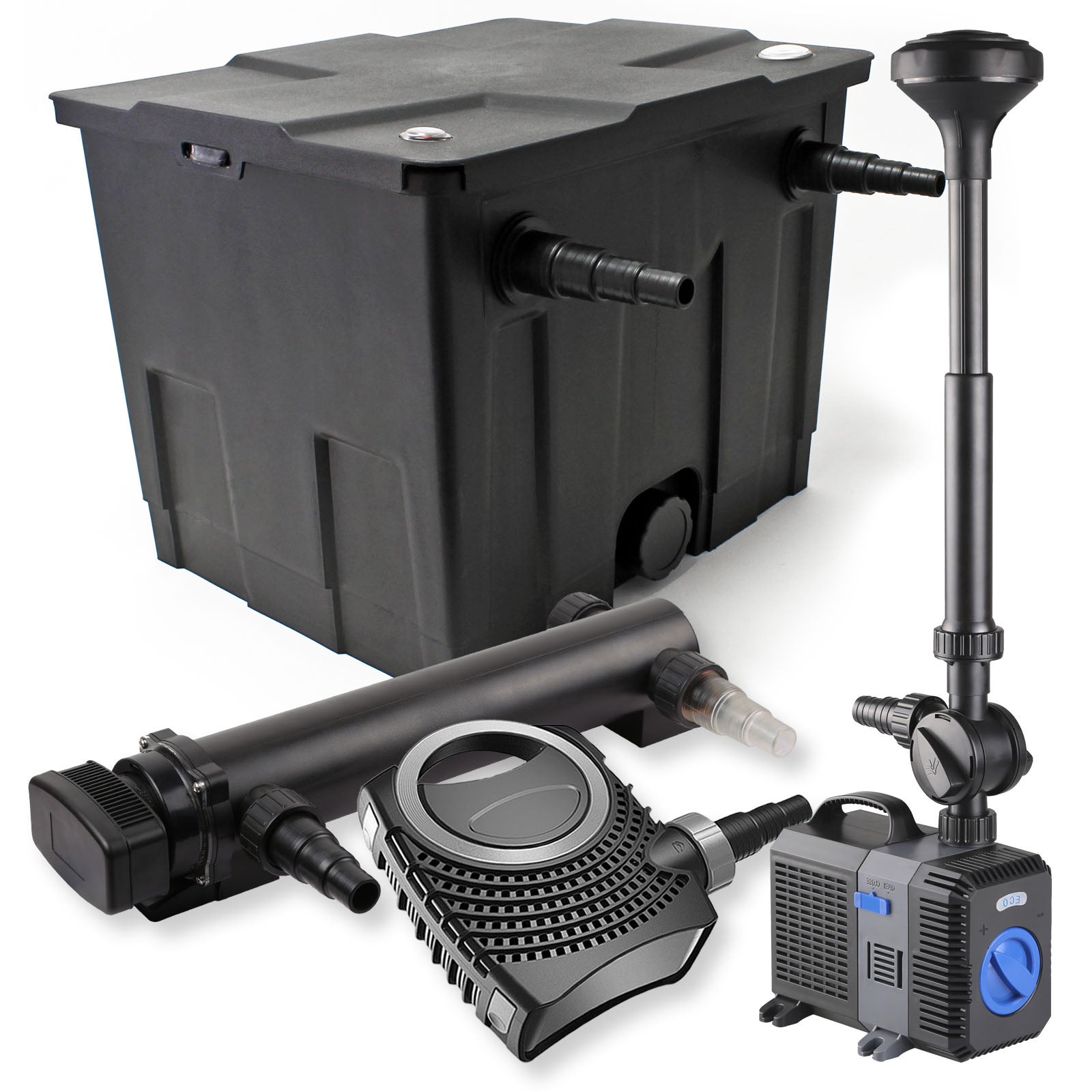 Kit complet: CBF-350 Filtre de bassin jusqu'à 12000L Biologique ...