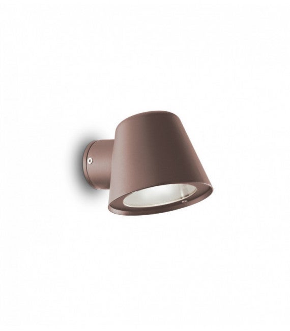 Ideal Lux GAS - Lámpara Downlight de pared exterior 1 Light Coffee IP43 ...