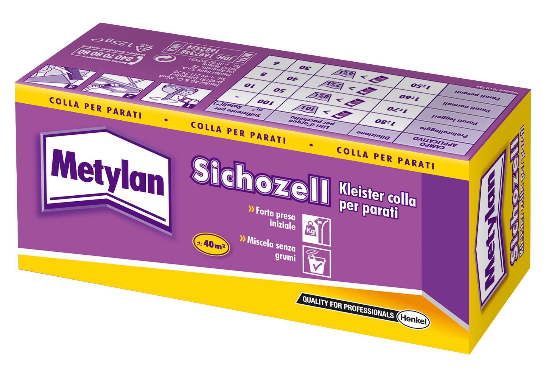 METYLAN SICHOZELL ADHÉSIF PAPIER PEINT JAUNE 125 G | Leroy Merlin