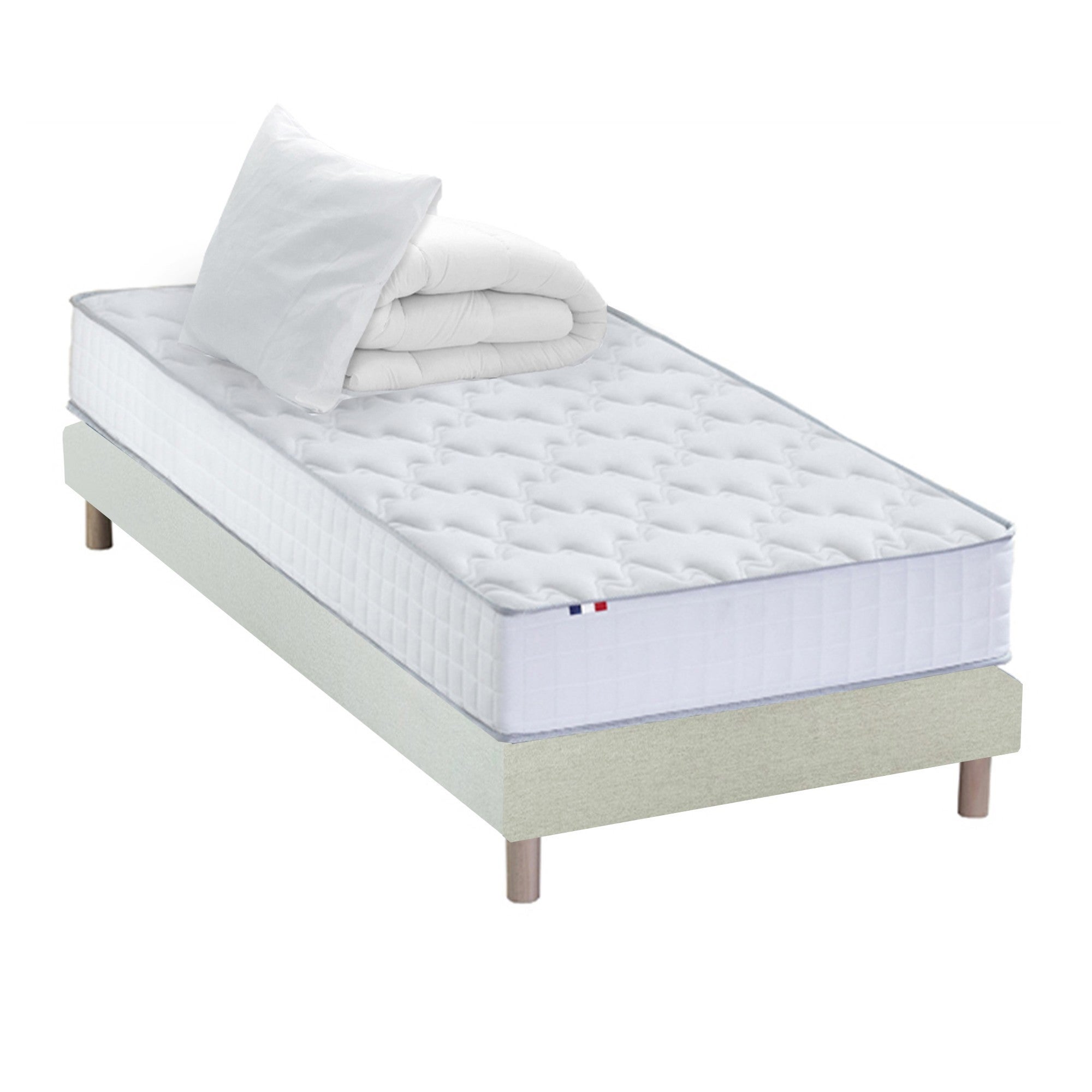 Ensemble matelas ressorts sommier couette oreillers 140x190 | Leroy Merlin