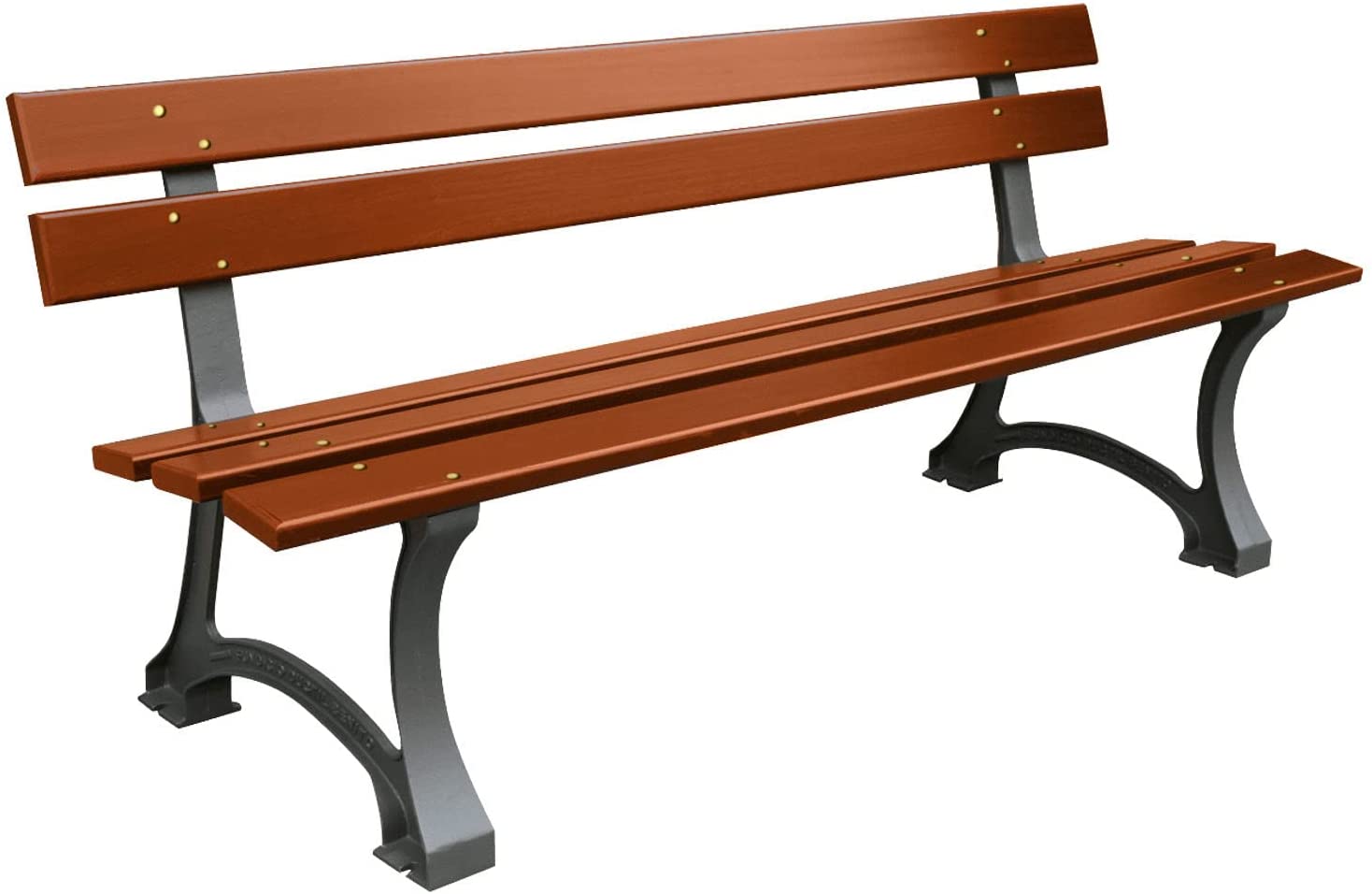 Banco de parque de hierro fundido con lamas de madera tratada HYDE PARK ...