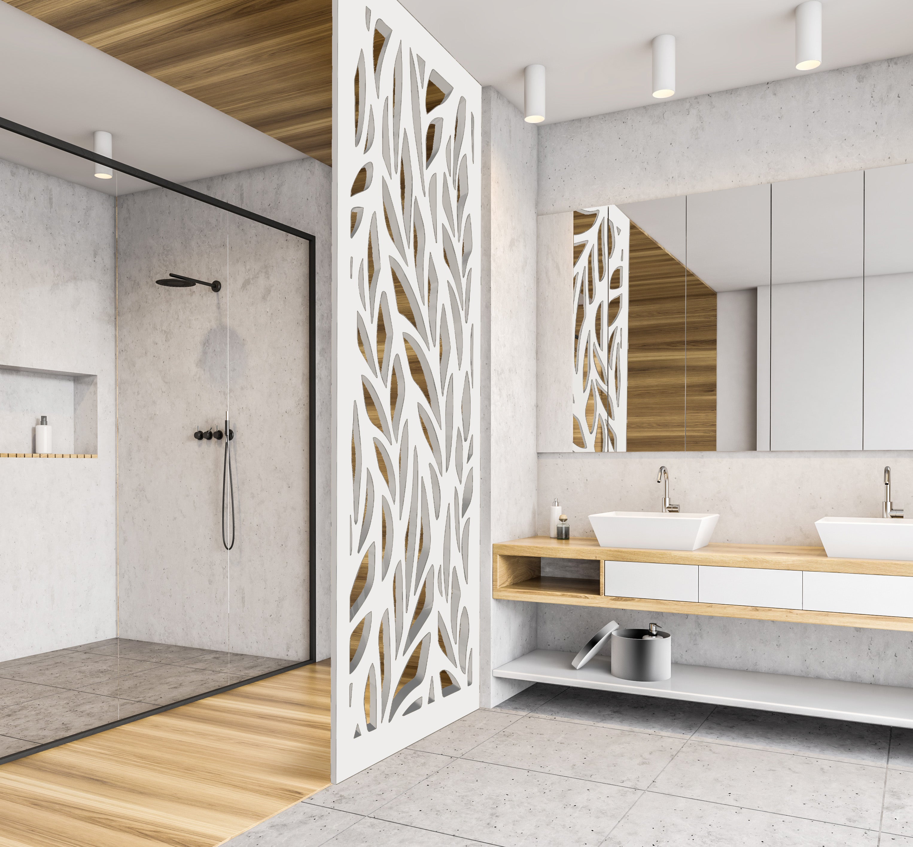 Claustra décoratif mural Paon en PVC blanc - Largeur 80 cm x Hauteur ...