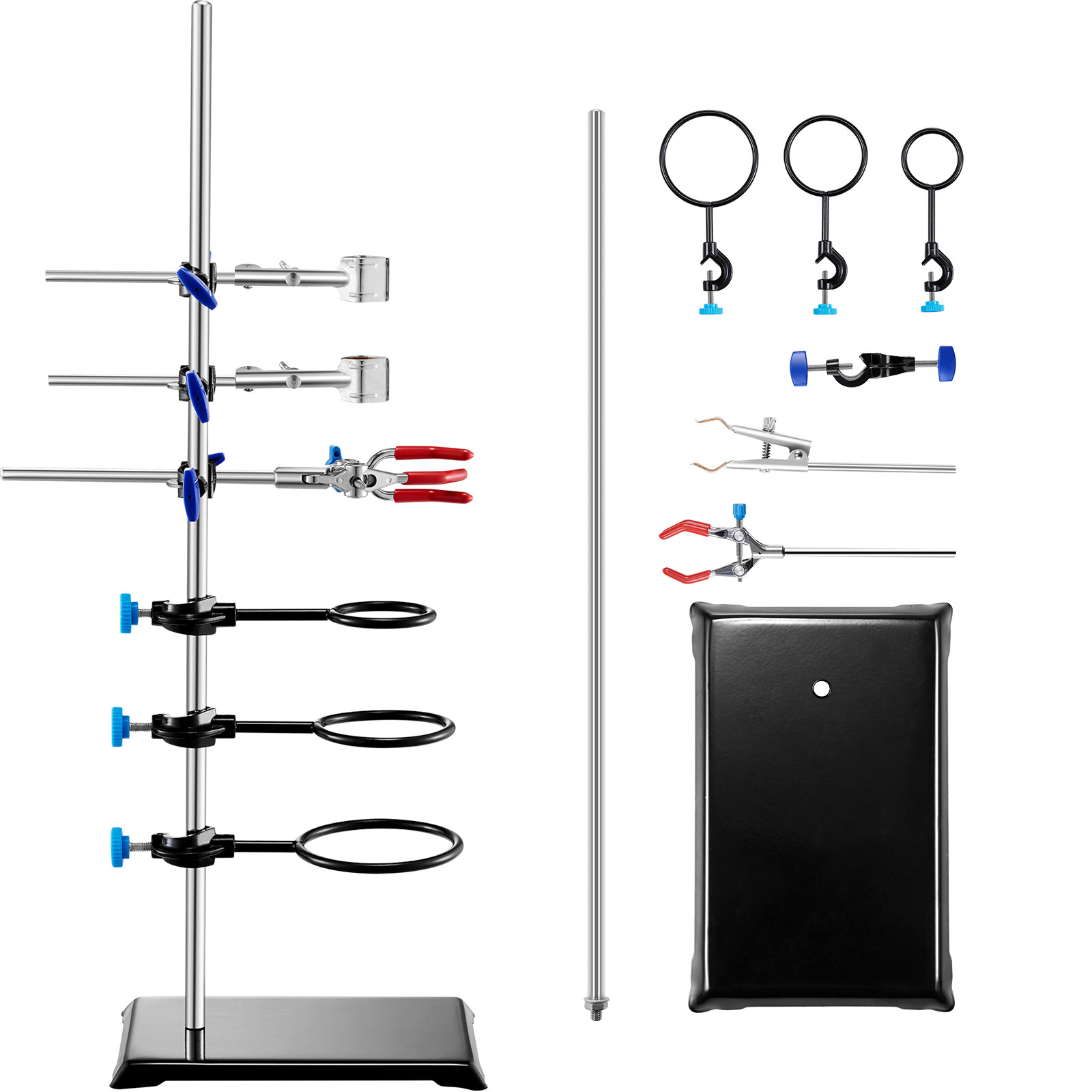 Support de laboratoire professionnel Tige inox SucceBuy 60 cm avec base ...