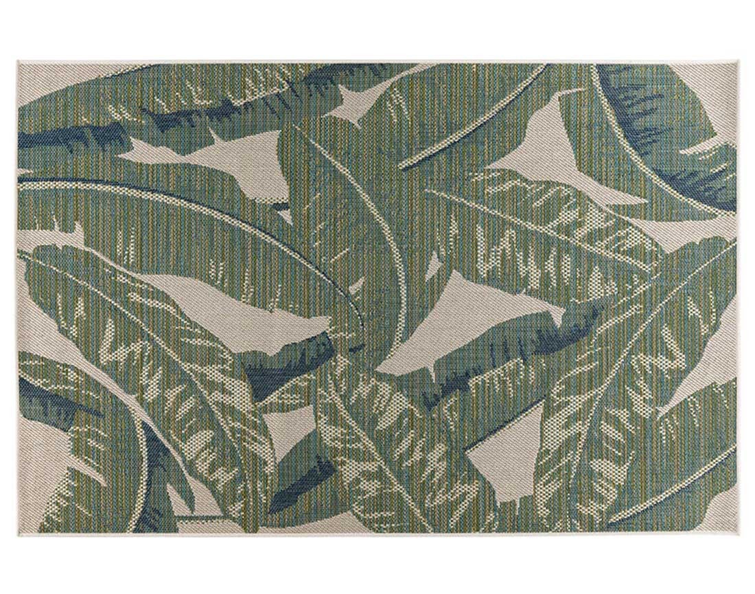 Tapis en 100% polyester vert/beige 80x150 cm | Leroy Merlin