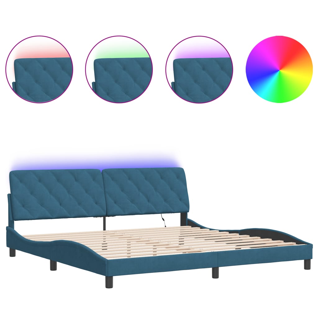 Cama matrimonial | Cama para adultos | Estructura de cama con luces LED ...