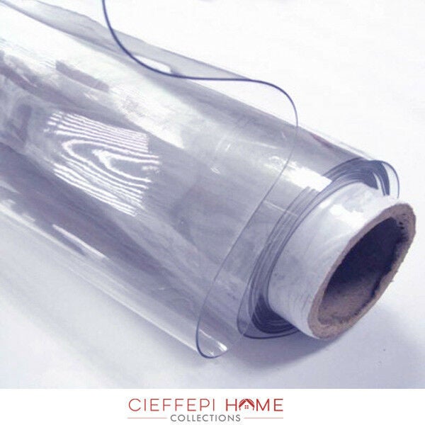 ZAFFIRO Tessuto al metro in PVC Trasparente spessore 150/200 Micron alt ...