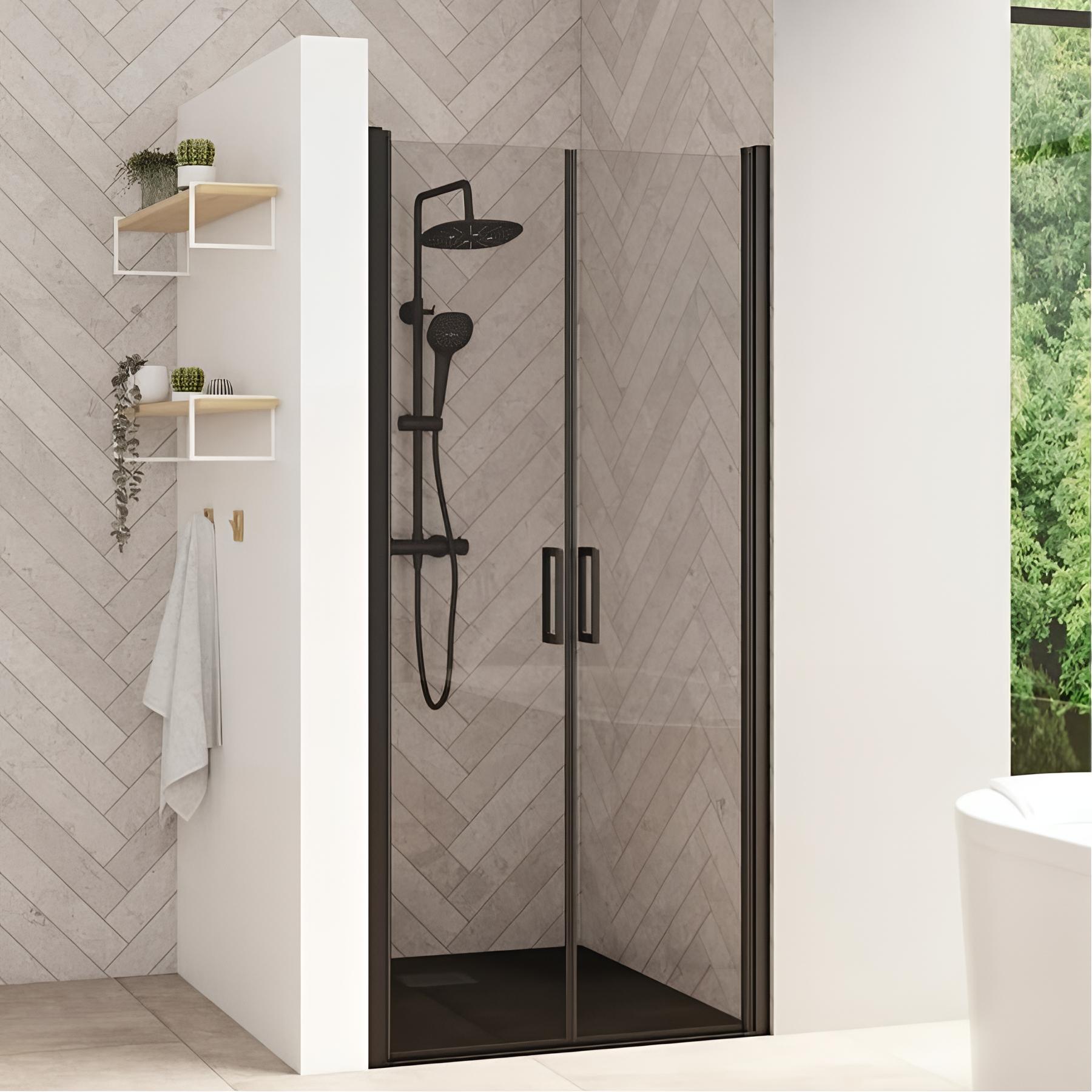 Porte de douche 2 battants SMART Design sans seuil (conforme PMR) L 1 ...