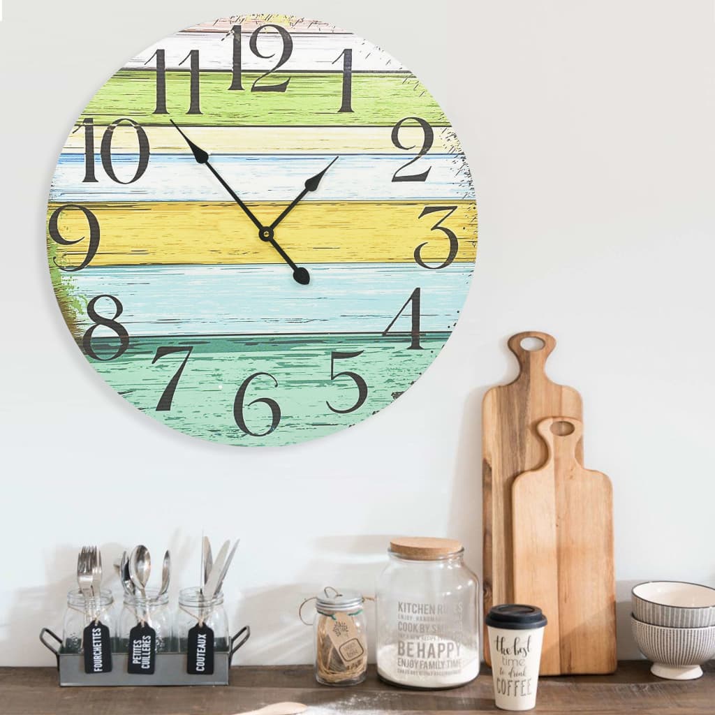 Reloj de pared Multicolor 60 cm MDF | Leroy Merlin
