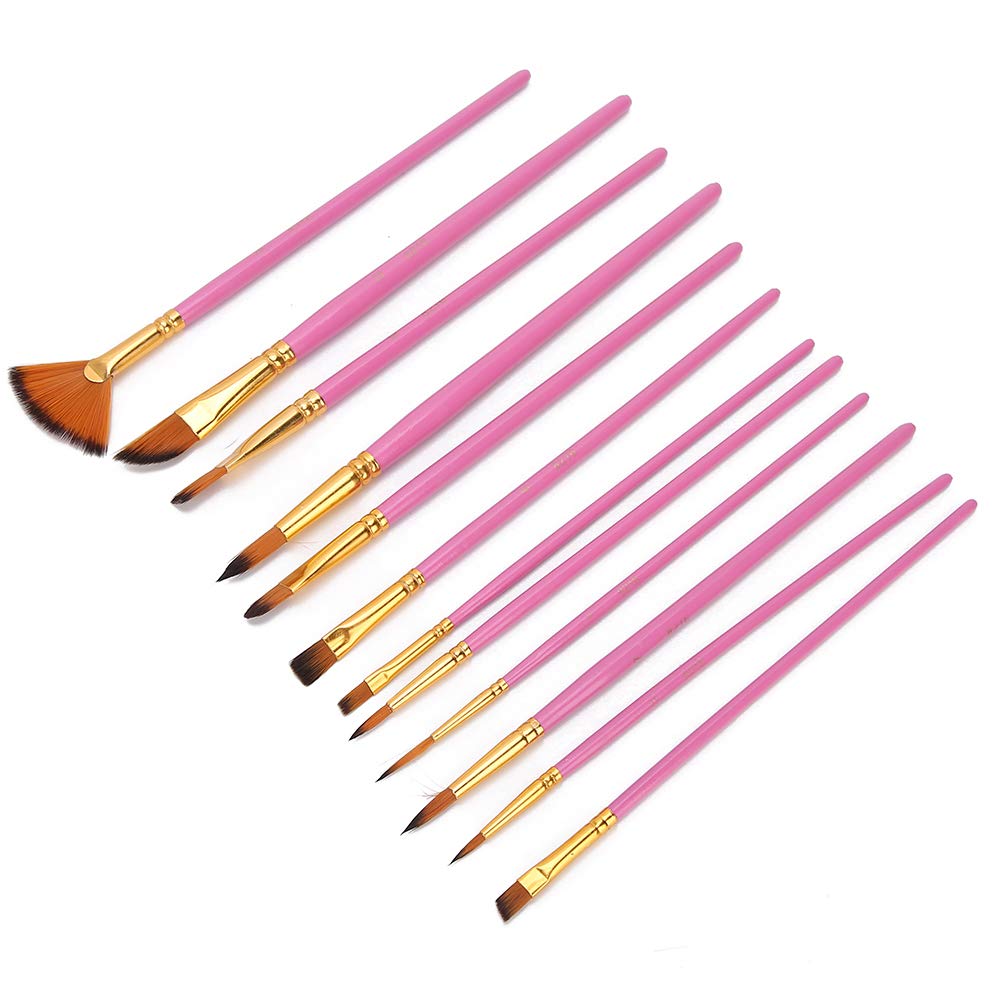 Ensemble de 12 pinceaux en nylon TYP306, outils de peinture à l'huile ...