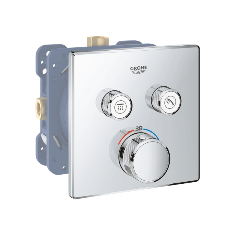 GROHE - Mitigeur encastré Grohtherm SmartControl + Rapido SmartBox ...