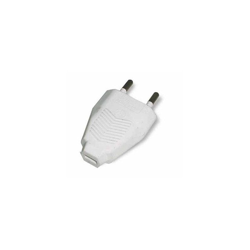 Enchufe macho 2P 6A - Blanco - Zenitech | Leroy Merlin