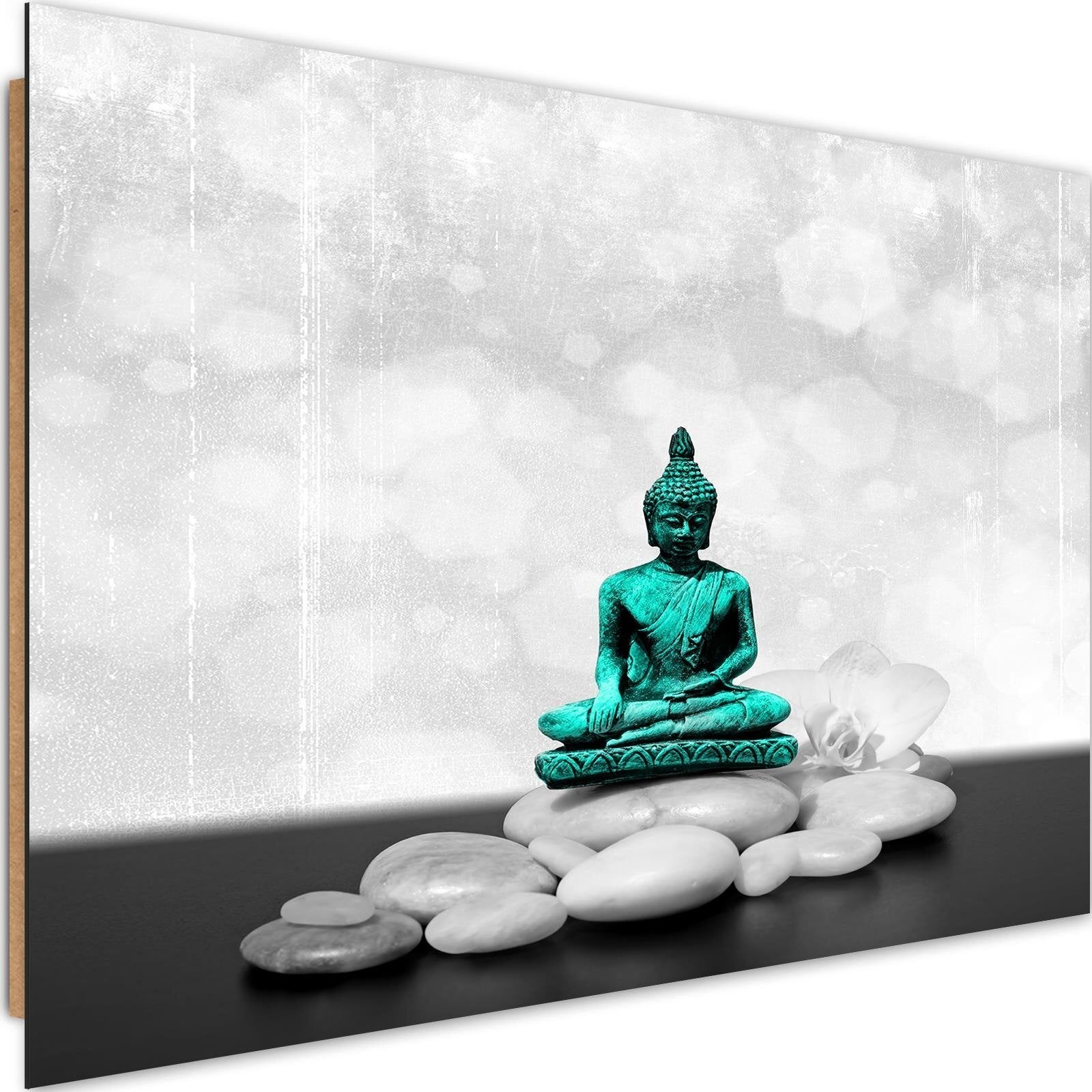 Tableau bois sur pierres bouddha zen - 60 x 40 cm | Leroy Merlin