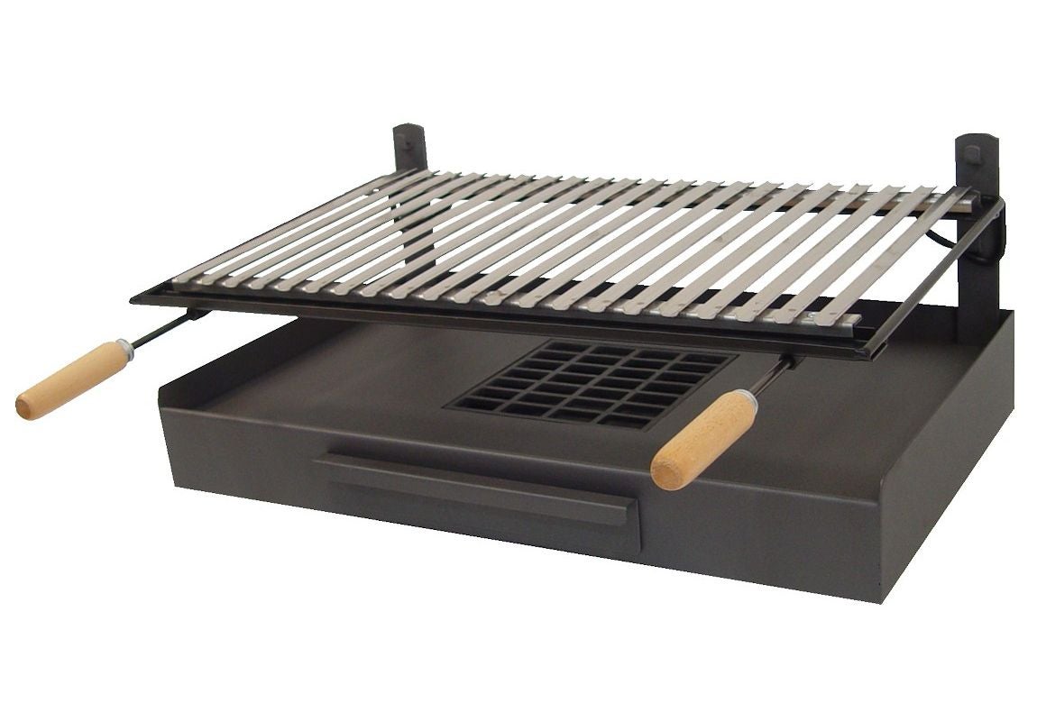 Imex El Zorro 71409 - Cassetto per barbecue con griglia inox, 68 x 40 x ...