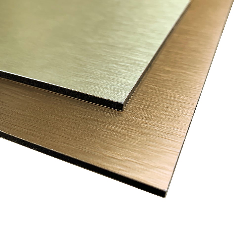 Panneau plaque composite aluminium dibond or, 300 x 1000 mm (30 x 100 ...