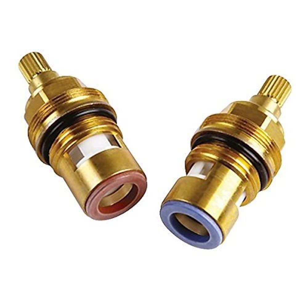 Merriway BH03122 Coppia di Vitoni in Ceramica per Rubinetti Acqua Calda ...