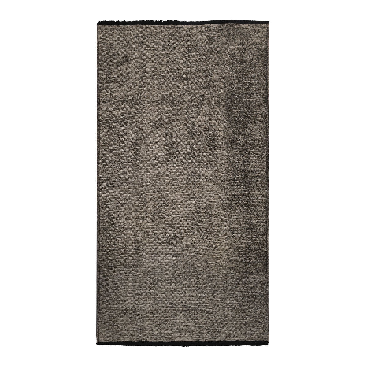 Tapis salon en coton et polyester lavable tissé plat anthracite 80x150 ...