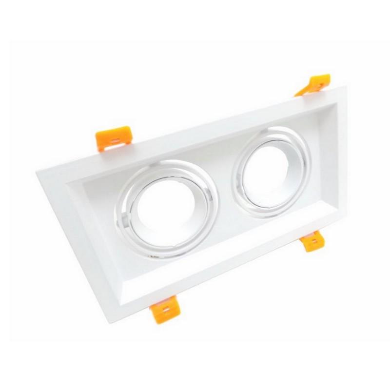 Foco doble empotrable LED GU10 - SILAMP | Leroy Merlin