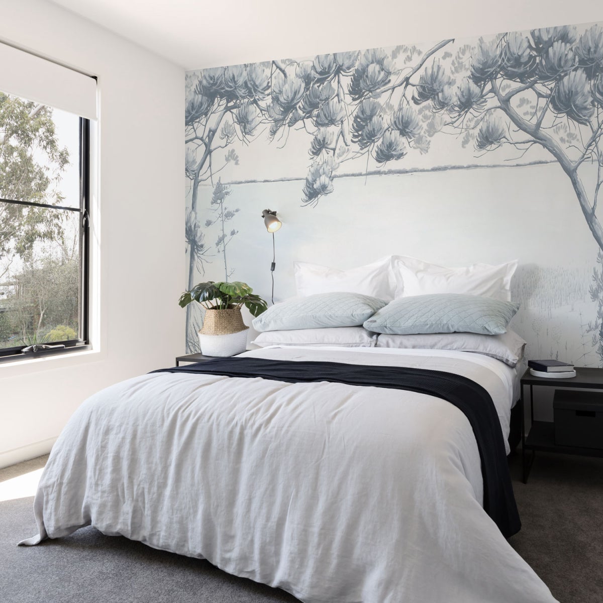 Papier peint panoramique Sur les bords du lac Bleu 450x250cm | Leroy Merlin