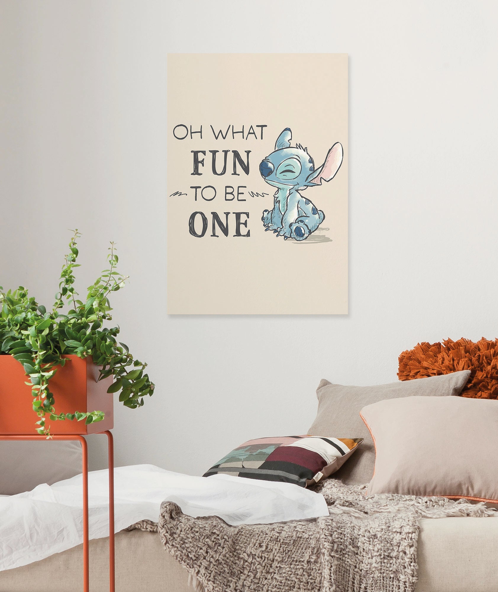 Toile imprimée sur cadre de Komar - Disney Lilo and Stitch Oh What Fun ...