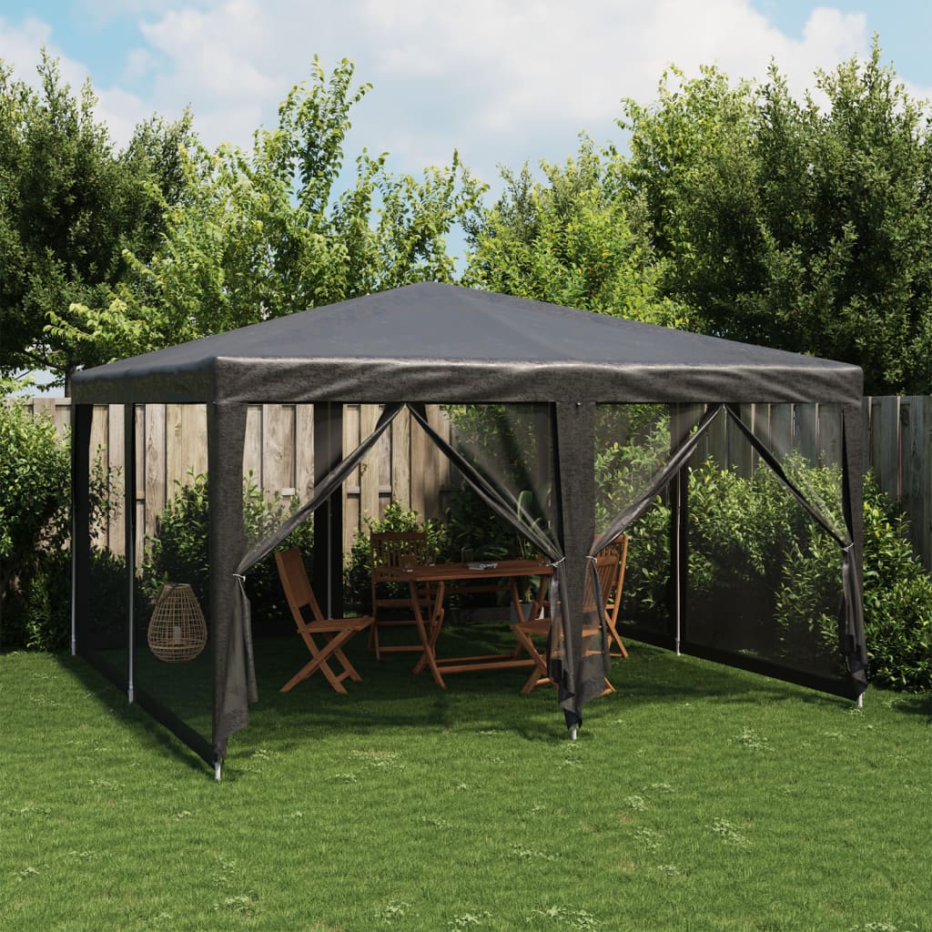 Tienda de jardín | Carpa para fiestas 8 paredes de malla HDPE gris ...