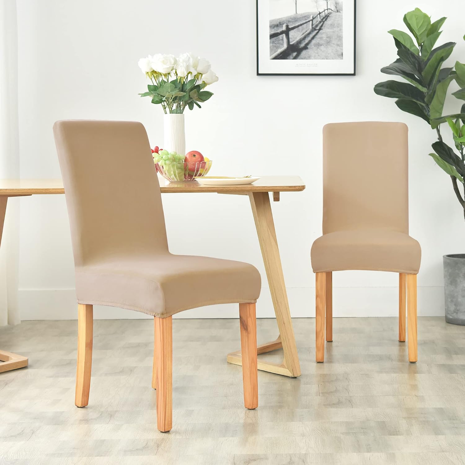 Juego de fundas de silla de terciopelo elástico, universales, adecuadas ...